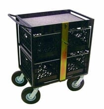 Milk Crate Cart Modern Studio Grip - BarnDoor Lighting