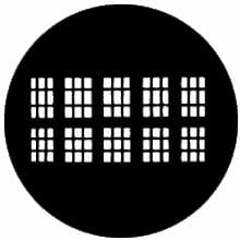 Rosco Standard Steel Gobos: Doors and Windows - BarnDoor Lighting