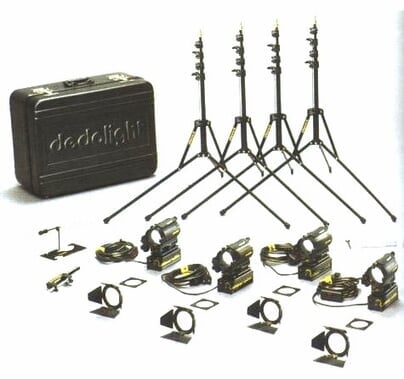 Dedolight 150W Onboard Master 4 Light Kit KAC24MU - BarnDoor