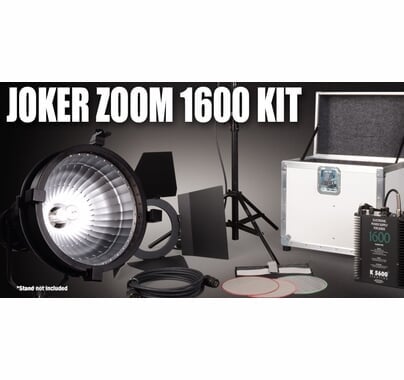 K5600 Joker 1600W Zoom HMI Light Kit - BarnDoor